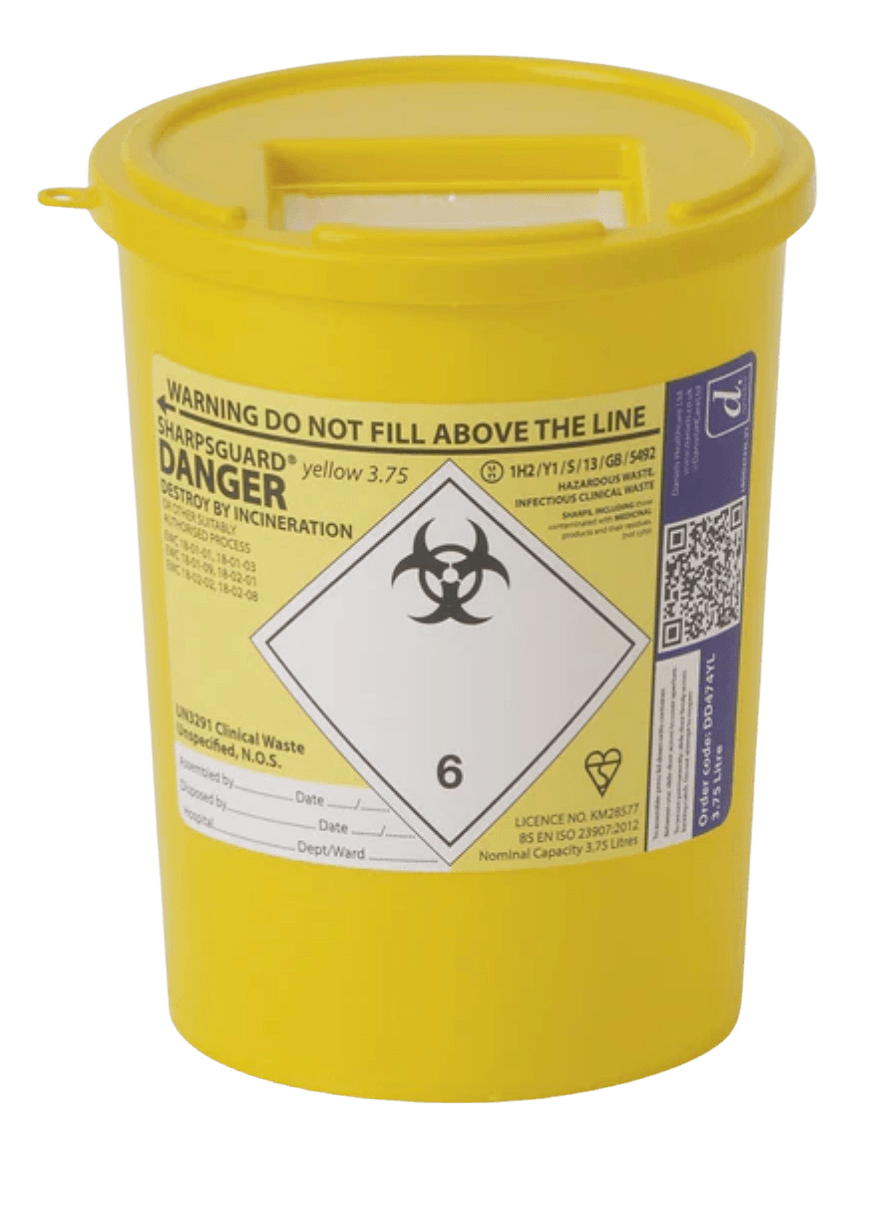 Sharpsguard Yellow 1L-7L Sharps Bin – Stargaze Aesthetic Supplies